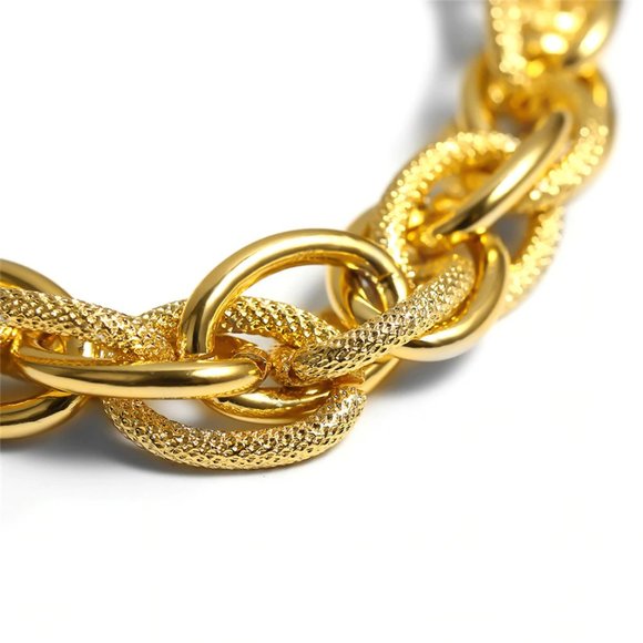 Jewelry | Italian Style Brushed Gold Chain Necklace | Poshmark